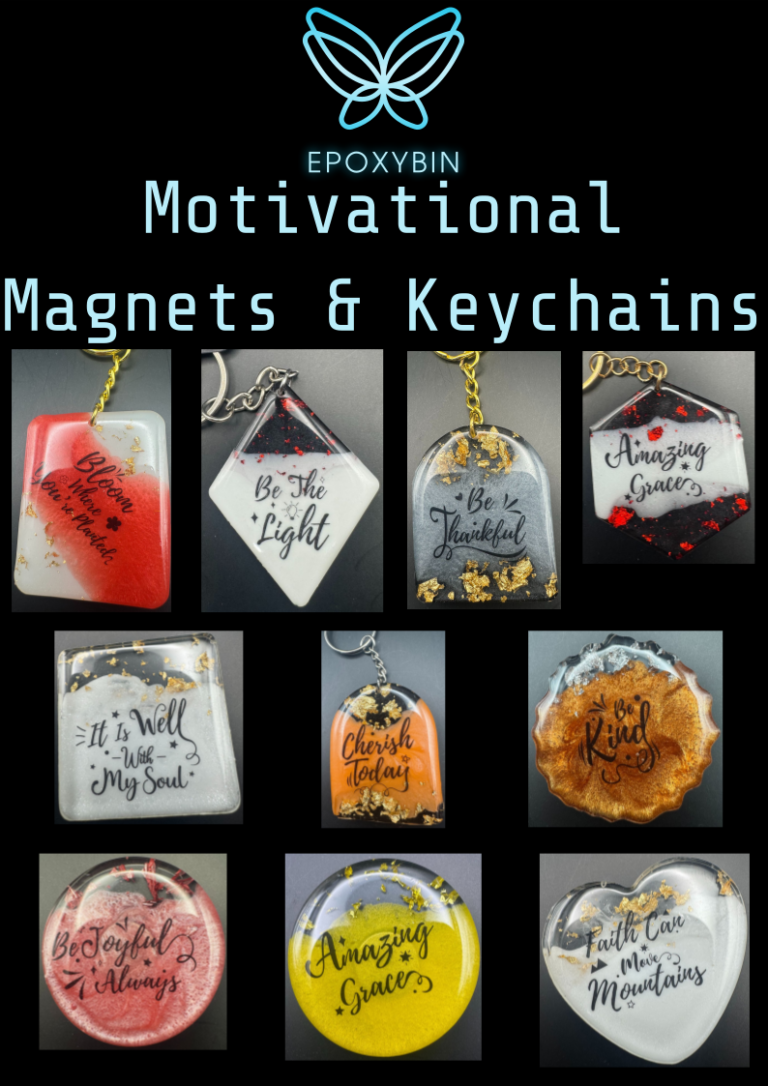 Custom Encouraging Motivational Keychain - EpoxyBin